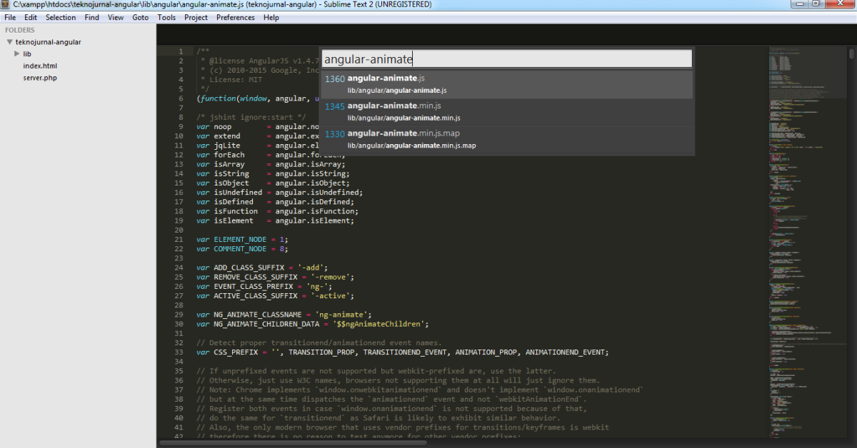 Cari File atau Fungsi Kodingan Dengan Cepat di Sublime Text | TeknoJurnal